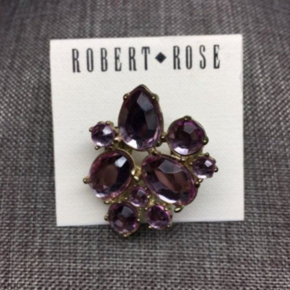 Robert Rose | Jewelry | Robert Rose Bling Ring Stretch Gold Pale Pink ...